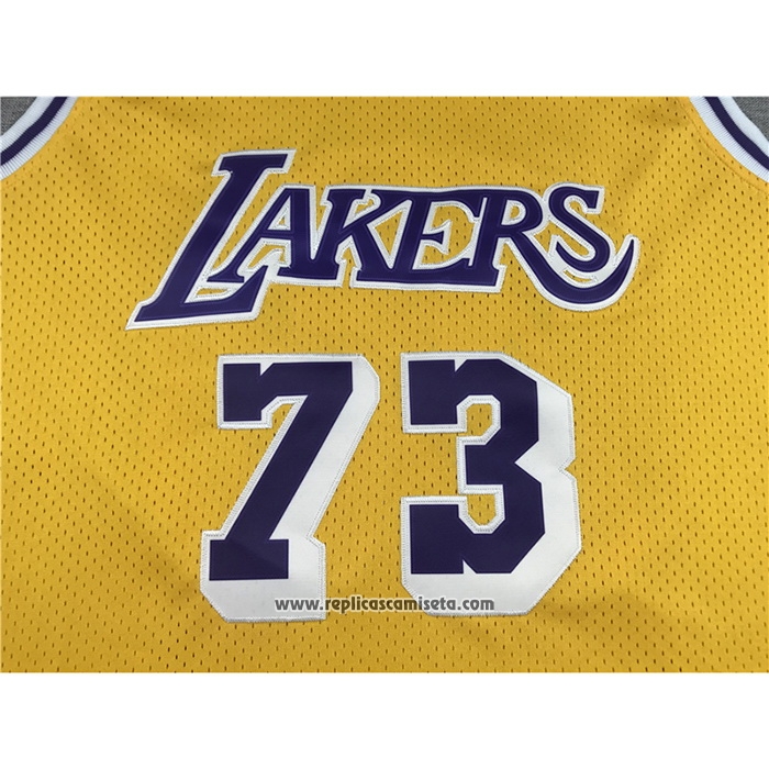 Camiseta Los Angeles Lakers Dennis Rodman #73 Mitchell & Ness 1998-99 ...