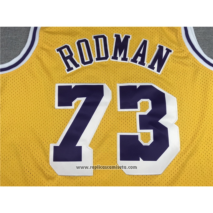 Camiseta Los Angeles Lakers Dennis Rodman #73 Mitchell & Ness 1998-99 ...