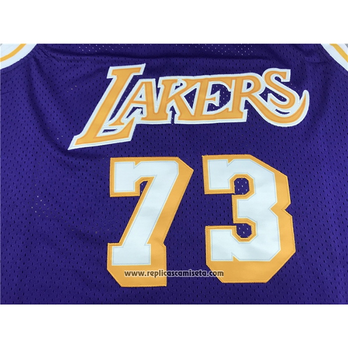 Camiseta Los Angeles Lakers Dennis Rodman #73 Mitchell & Ness 1998-99 ...